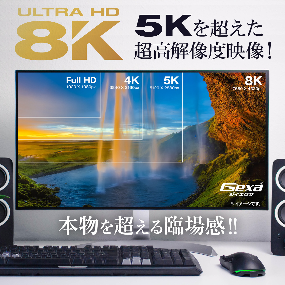 Gexa(ジイエクサ×スパイダーズX） 8K ウェアラブルカメラ ヘッドカメラ アクションカメラ [GX-301] 手ブレ補正 ハンズフリー 縦型動画 H.265 Wi-Fi 1TB対応